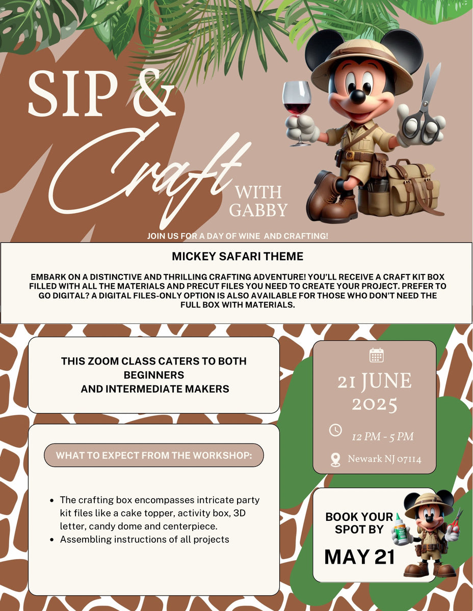 Mickey Safari PaperCraft Workshop – Creations By Gabby